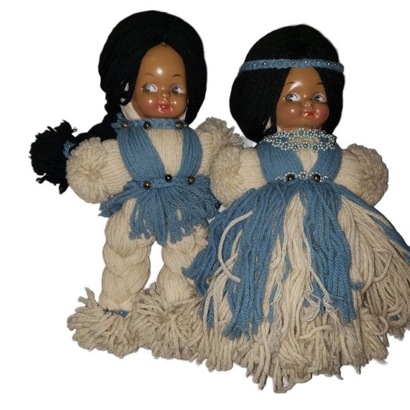 Handmade | Accents | Vtg 8s Handmade Set Of 2 Native American Yarn ...